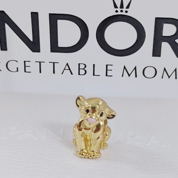 Pandora | Jewelry | Pandora The Lion King Simba Charm Gold Plated With ...